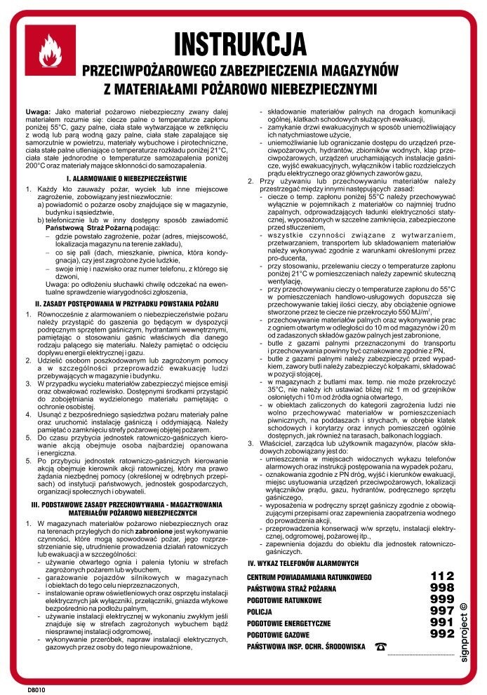 Instrukcja PPOŻ. DB010 Instrukcja przeciwpożarowego zabezpieczenia ...